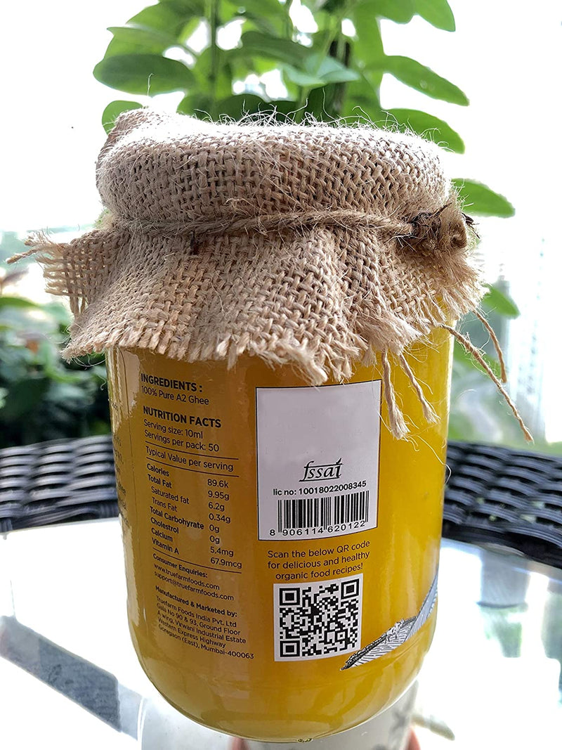 Buy Certified Organic A2 Ghee - (Buy One Get One) | Truefarm Foods ...